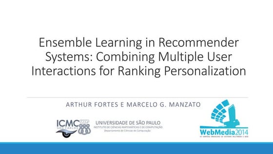Multimodal interactions in recommender systems (Bracis 2014) | PPT