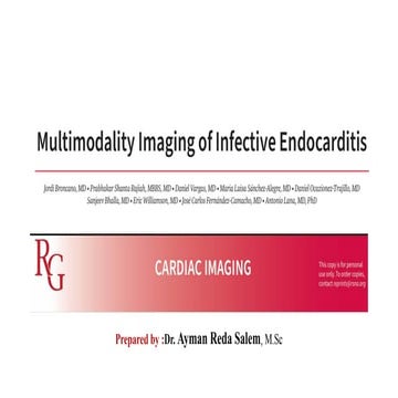 multimodality imaging of infective endocarditis | PPTX