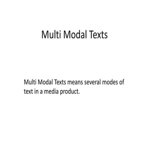 Multi modal text | PPTX