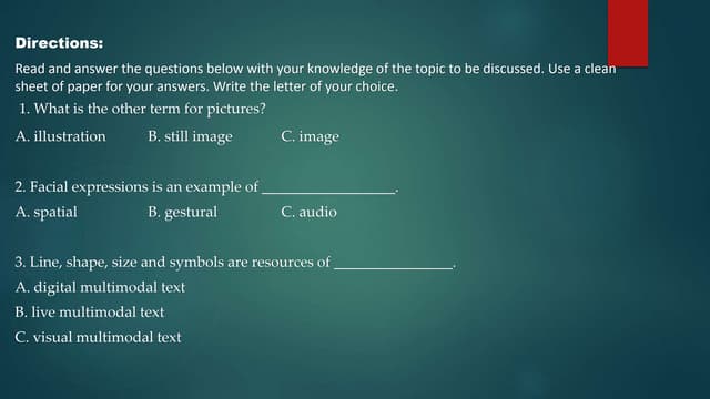 Multimodal texts | PDF