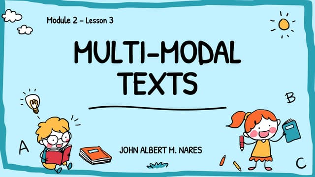 MODULE 7- GRADE 10- powerpoint about multi modals | PPTX
