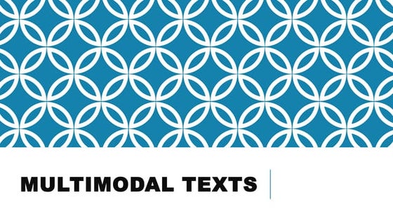 Multimodal texts | PPT