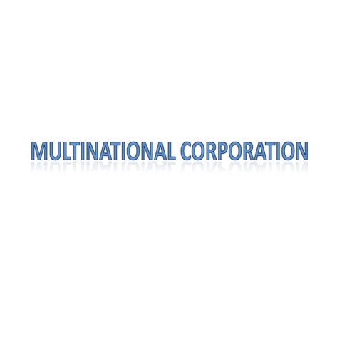 Multinational | PPTX