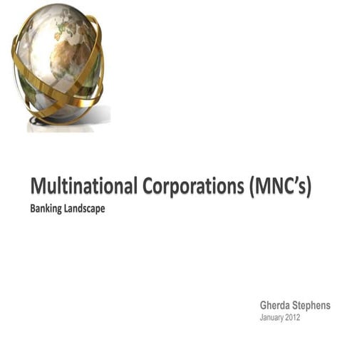 Multinational Corporations - Banking Landscape | PPTX