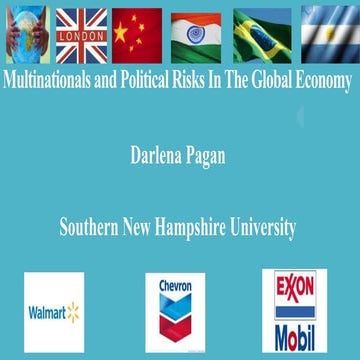 Multinationals and political risks in the global economy by darlena ...