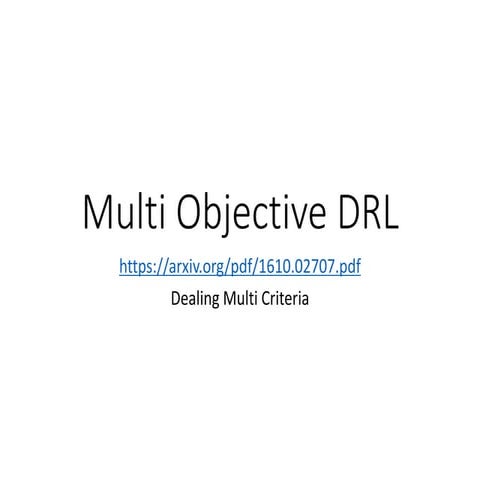 Multi Object Deep Reinforcement Learning Pptx