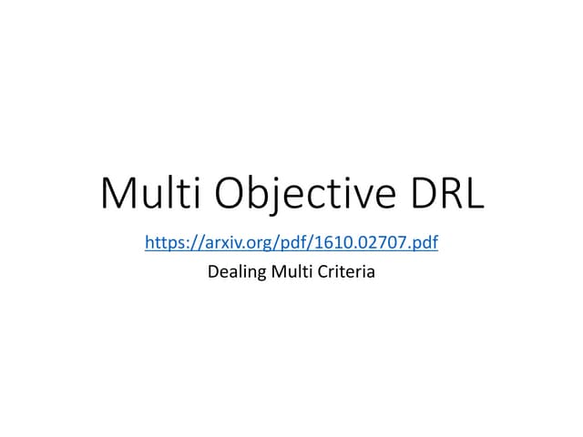 Multi Object Deep Reinforcement Learning Pptx
