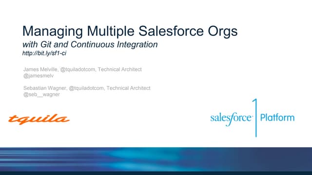 Automating Deployment Between Orgs Using Git And Continuous Integration Ppt