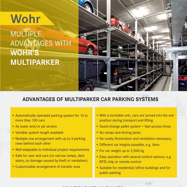 Wohr multilevel car parking systems | PDF