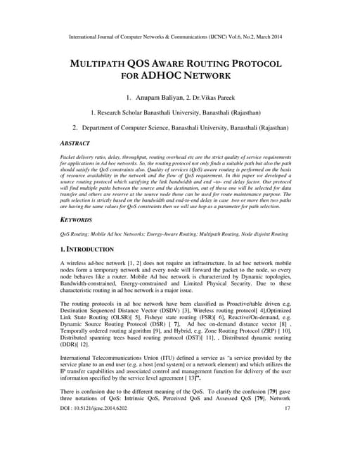 Multipath qos aware routing protocol | PDF Multipath qos aware routing protocol | PDF