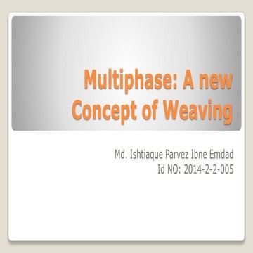 Multiphase, a new concept of weaving | PPSX
