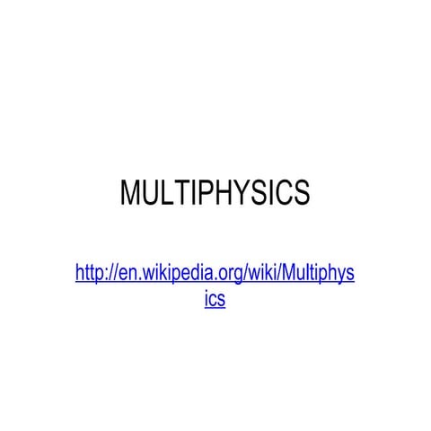 Multiphysics | PPT