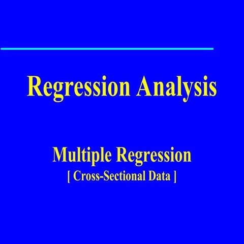 multiple regression and other refgression analysis | PPT