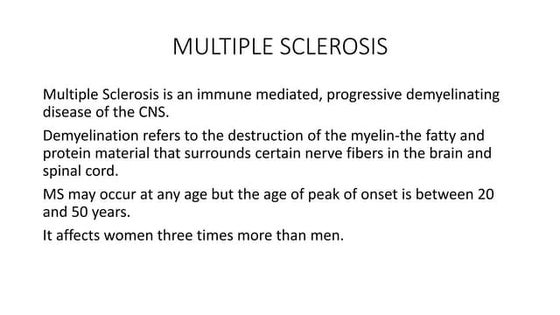 Nutrition plays a vital role in multiple sclerosis | PPT