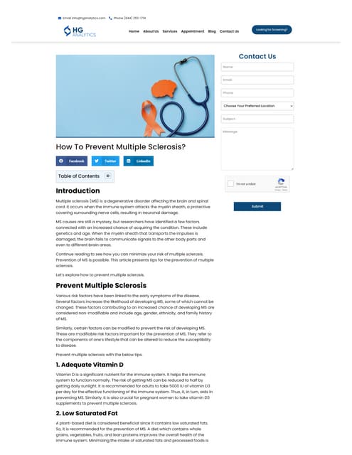 How To Prevent Multiple Sclerosis? | PDF How To Prevent Multiple Sclerosis? | PDF