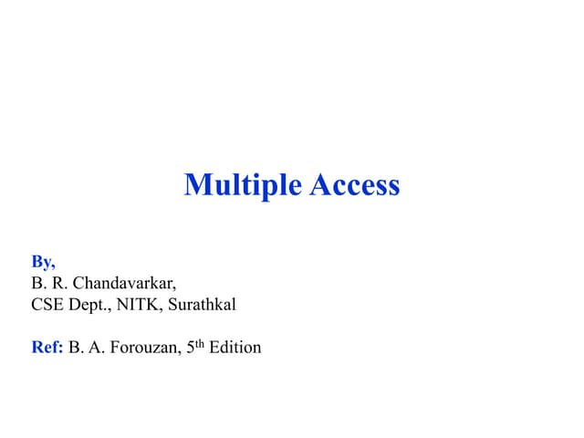 Multiple access protocols in data communication networks | PPTX