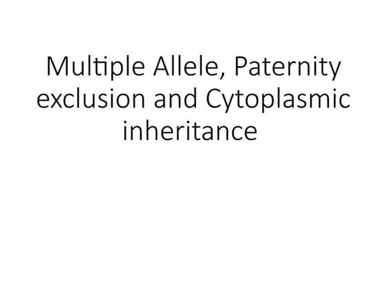 Sex influenced and sex limited traits ppt | PPT | Genetics | Science