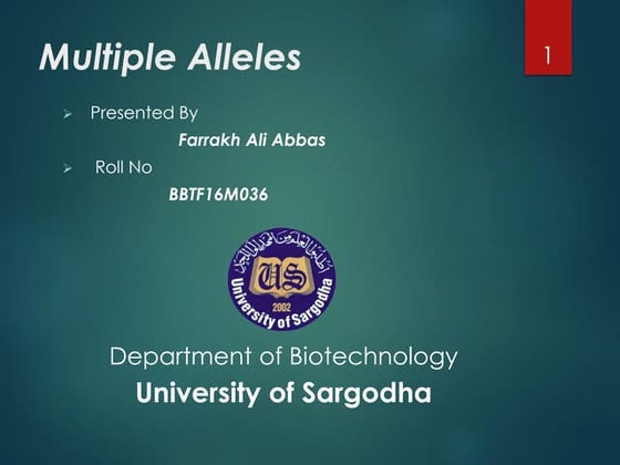 Multiple Alleles | PPT