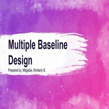 Multiple baseline design | PPTX