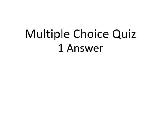 Multiple choice multichoice quiz | PDF