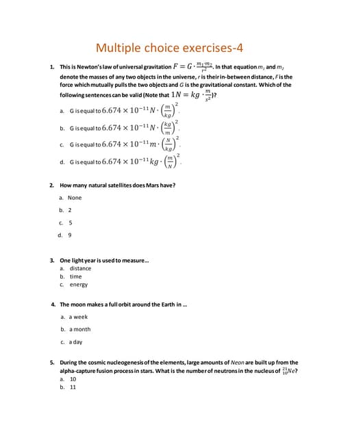 Multiple choices questions 3- | PDF