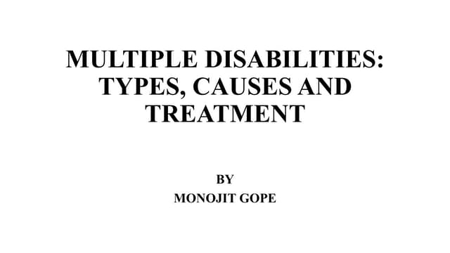 Multiple disability | PPTX