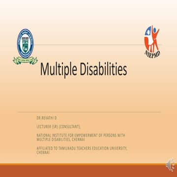 Multiple Disabilities -Dr.Revathi D NIEPMD.pptx
