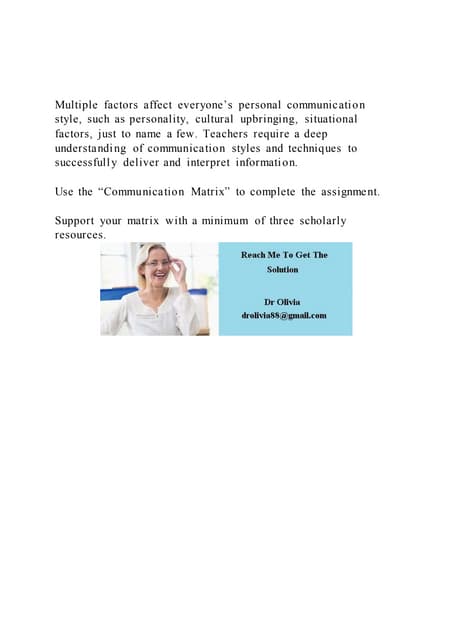 Multiple factors affect everyone’s personal communication style, | PDF Multiple factors affect everyone’s personal communication style, | PDF