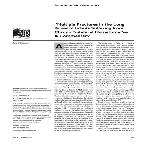Multiple fractures in the long bones of children | PDF