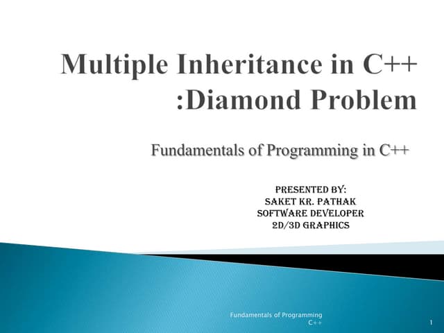 Multiple Inheritance In C Ppt