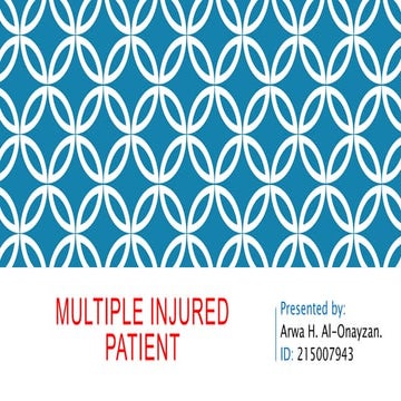 Case: Multiple injured patient | PPTX