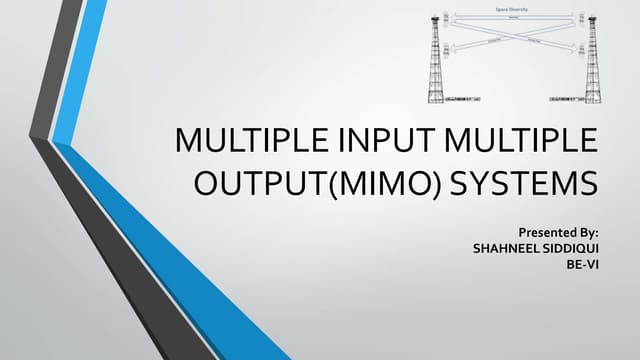 Multiple input & Multiple Output Systems | PPT Multiple input & Multiple Output Systems | PPT