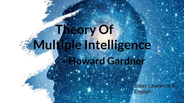 Howard Gardner: Multiple Intelligences Theory | PPTX
