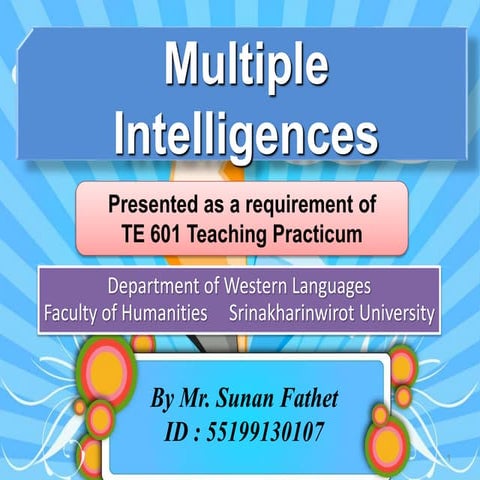 Integrating Howard Gardner's Multiple Intelligences in Education for ...