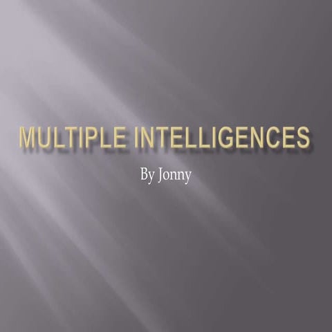 Multiple intelligences | PPT