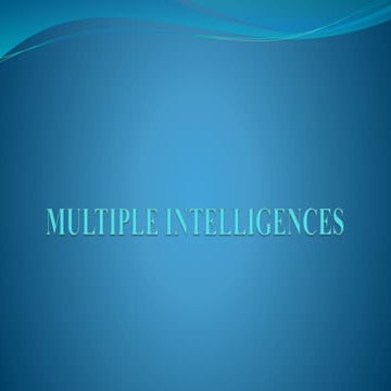 Multiple intelligences | PPTX | Musicals | Genres