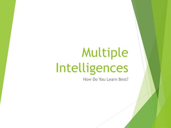 Multiple intelligences ppt | PPTX