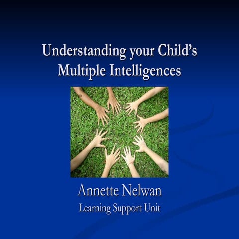 Multiple Intelligences Presentation For Parents | PPT