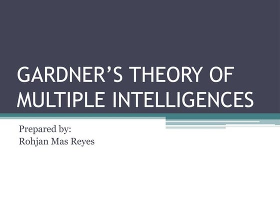 Intelligence in psychology ppt | PPTX