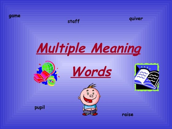 Multiple Meaning Words Powerpoint Multiple Meaning Words Presentation