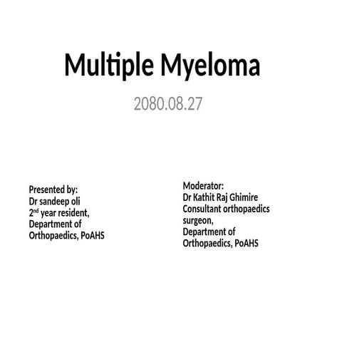 Multiple Myeloma.pptx diagnostic criteria | PPTX