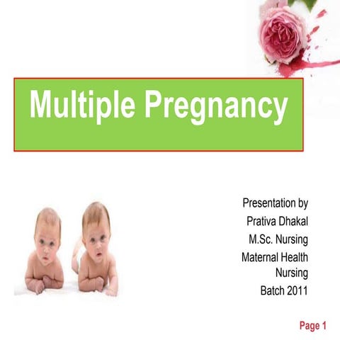 Multiple pregnancy | PPTX