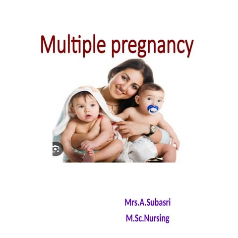 multiple pregnancy B.sc., Nursing student | PPTX