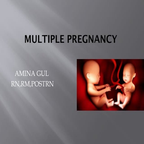 MULTIPLE PREGNANCY obstetrics and gynecology | PPTX