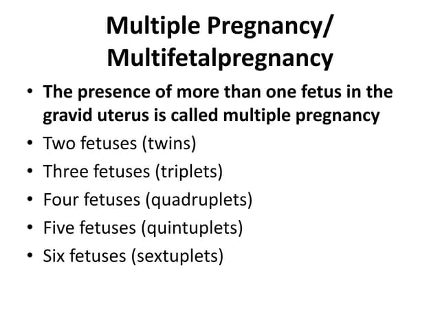 Multiple Pregnancy | PPTX