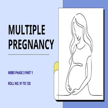 Multiple pregnancy obstetrics and gynaecology | PPTX