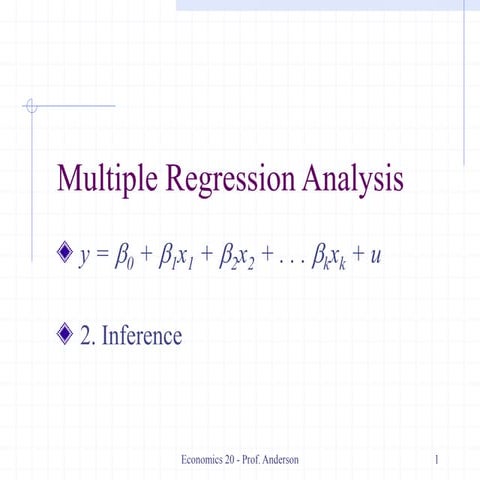 ICAR-IFPRI: Multiple regressions prof anderson inference lecture - Devesh Roy | PPT