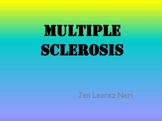ICD-10 Codes for Multiple sclerosis (MS) | PDF