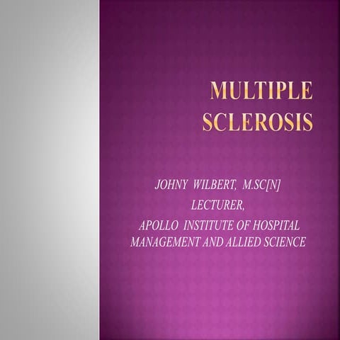 Multiple sclerosis | PPTX