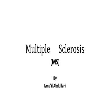 Multiple sclerosis | PPTX